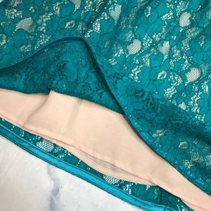French Connection | Dresses | French Connection Teal Green Anna Lace ...
